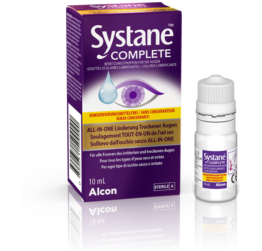 Systane® COMPLETE SANS CONSERVATEUR | MyAlcon | Schweiz